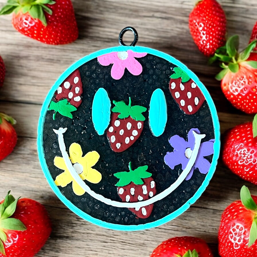 Strawberry Patch Car Freshie – XL Summer Scented Car Air Freshener ...